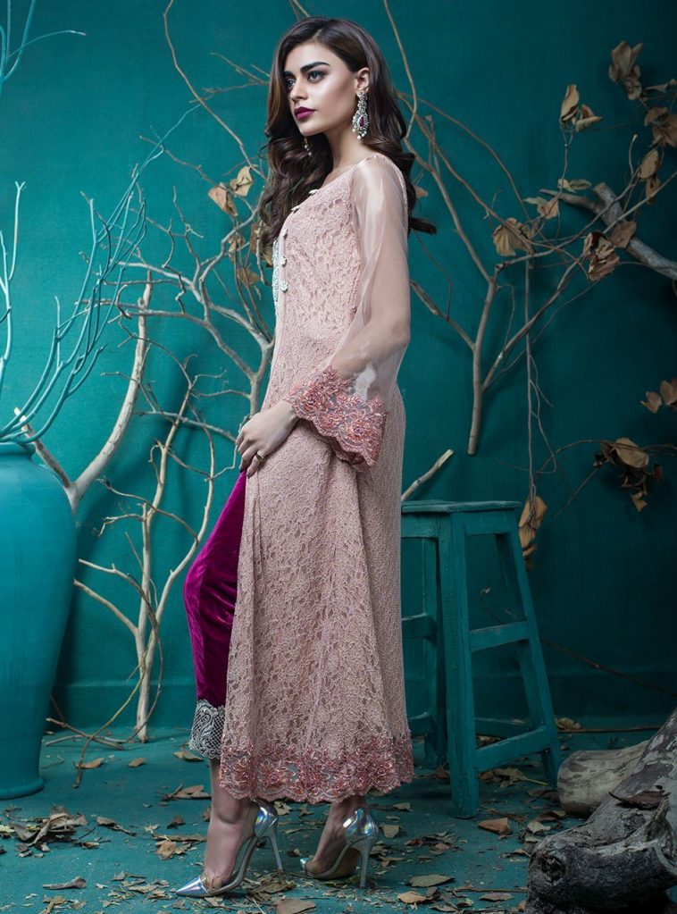 Pinkish Elegant 3 Piece Designer Pakistani Pret Wear Dress By Zainab ...