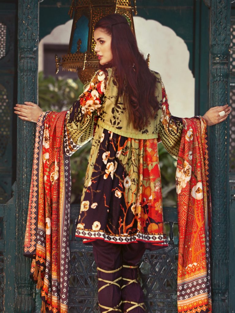 Beautiful green unstitched dress by Eden Robe suits collection 2019 ...