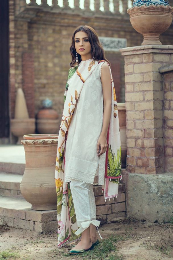 Elegant Purple Pakistani unstitched dress by Kapray online printed ...