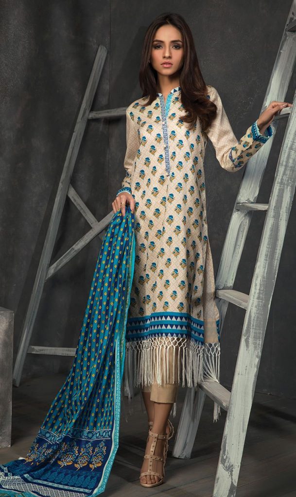 Refreshing Blue unstitched Pakistani pret dress by Orient Textile ...