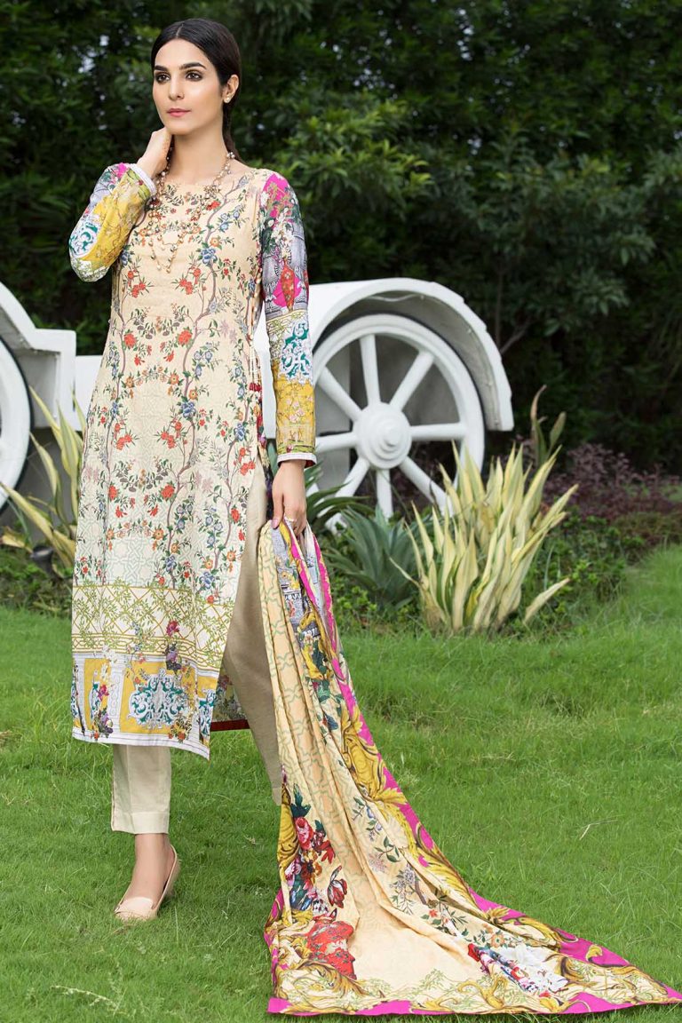Beautiful 3 piece Pakistani unstitched suit by Warda Saleem official ...