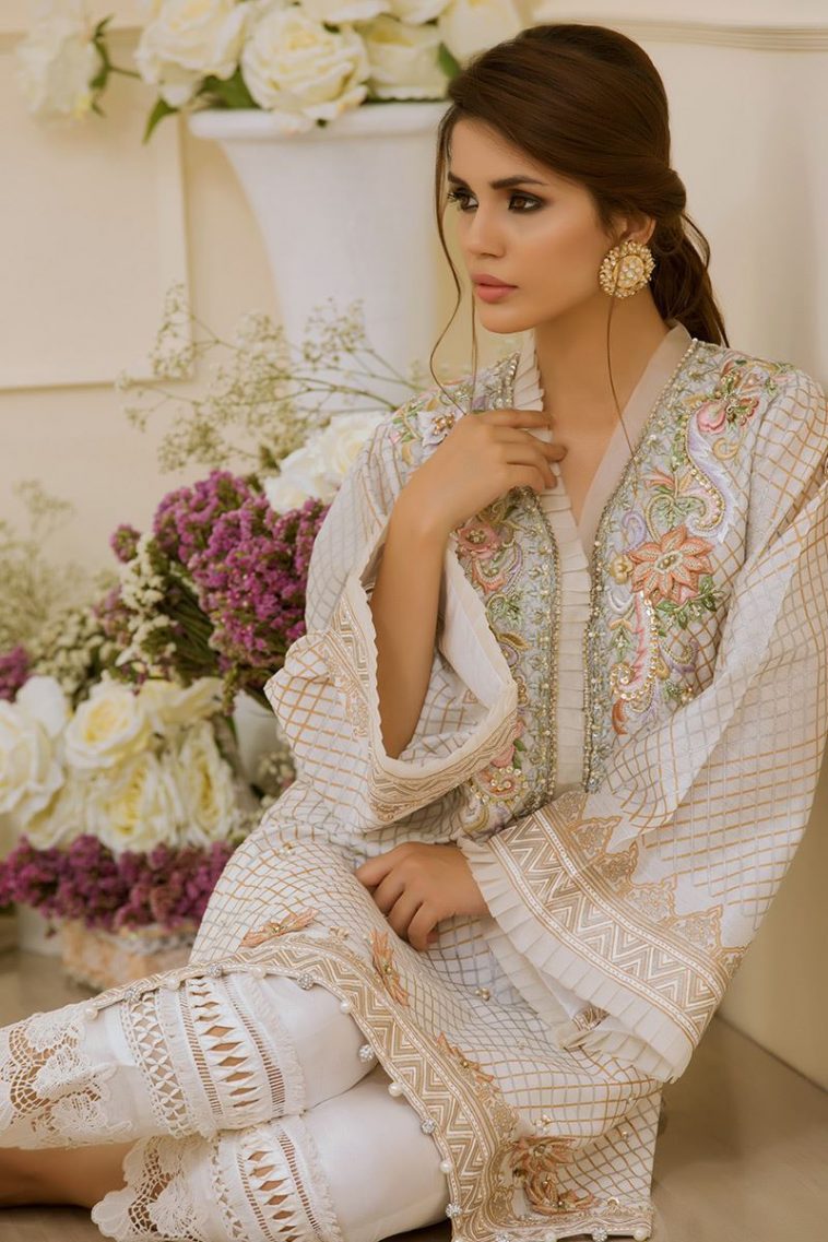 Ravishing Off white Pakistani cotton suit by Annus Abrar online ...