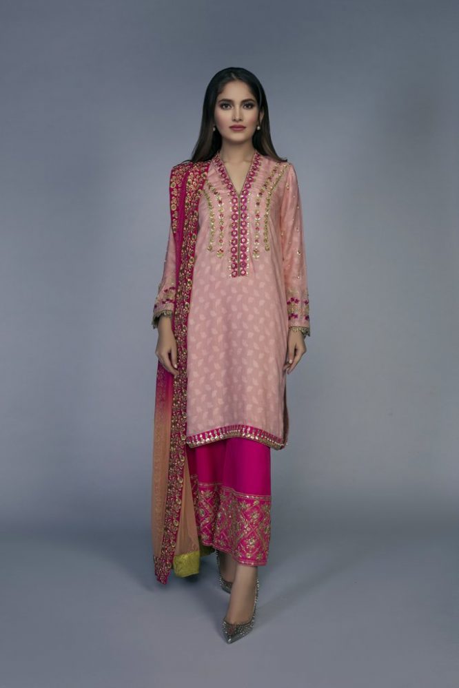 Traditional and beautiful Pakistani net suit by Mina Hasan – Online ...