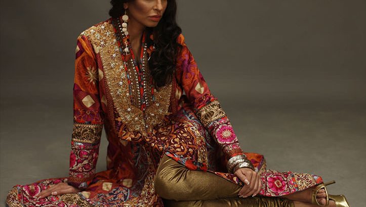 Ravishing green net dress by Eden robe Pakistani eid dresses – Online ...